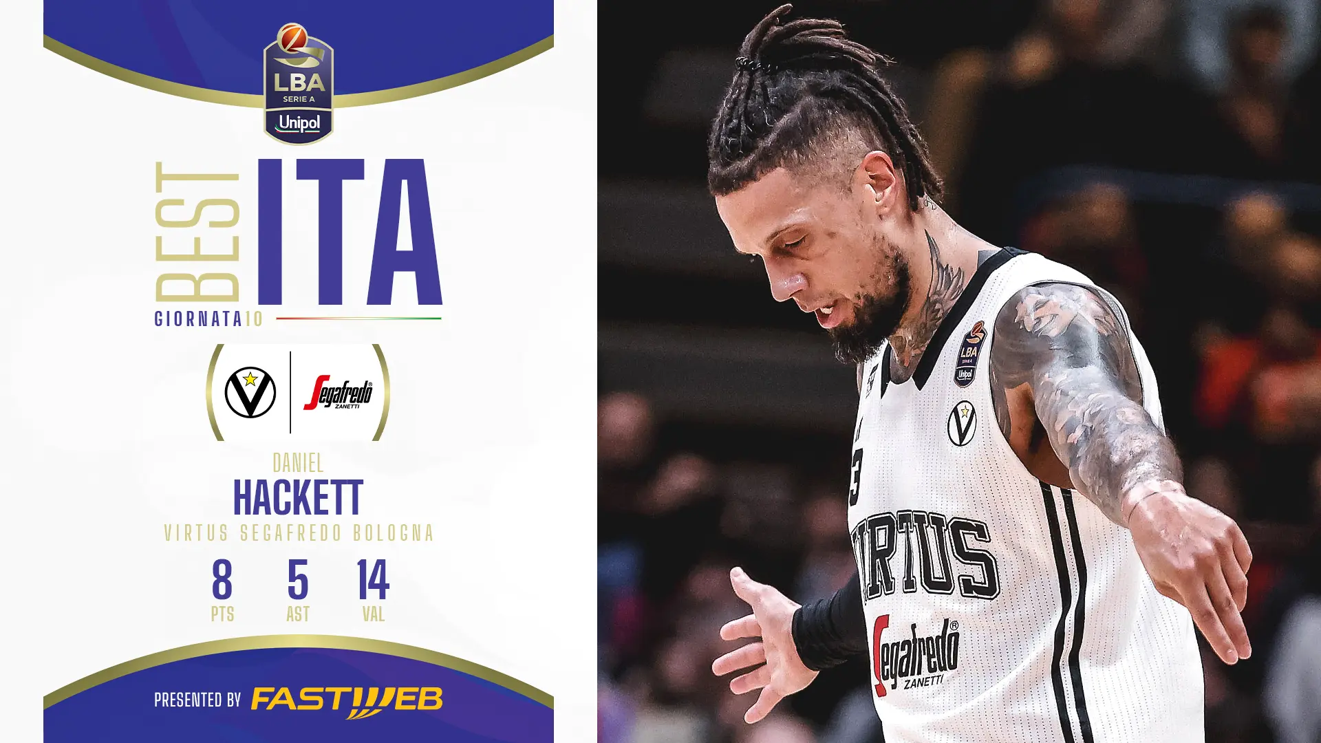 Daniel Hackett è il Best Ita Fastweb della 10ª giornata della Serie A ...